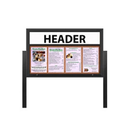 Outdoor Restaurant Displays with Header | Menu Cases at Displays4Sale ...