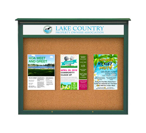 24x60 Outdoor Message Center with Header - Eco Friendly Recycled ...
