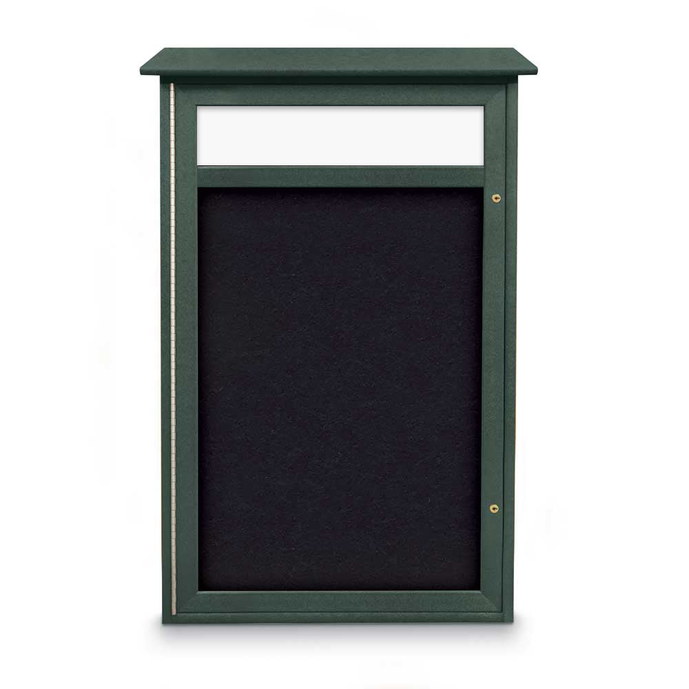 Eco-Friendly 27x39 Outdoor Cork Board Message Center w Header ...