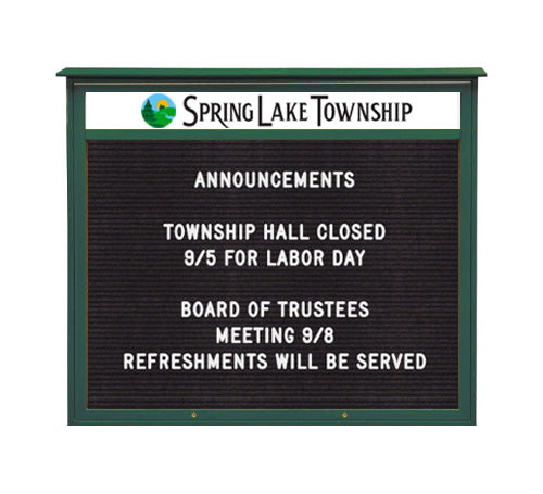 Eco-Friendly 24x48 Letter Board Outdoor Message Center with Header ...