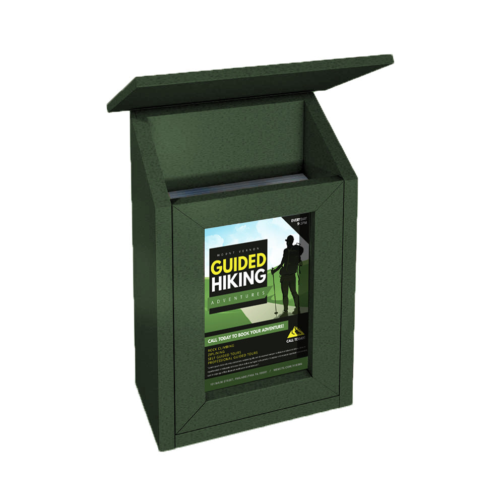 Eco-Friendly 8.5x11 Outdoor Information Box - Top Hinged ...
