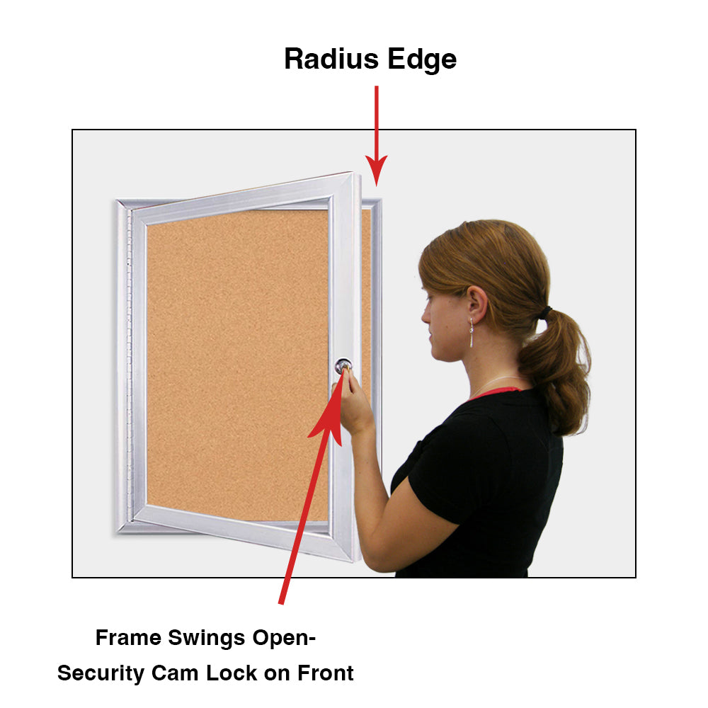Radius Edge Outdoor Enclosed Bulletin Board Display Cases 15 Sizes ...