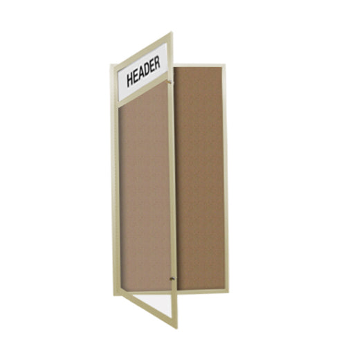 Extra Large Outdoor Enclosed Bulletin Board Swing Cases with Header and ...