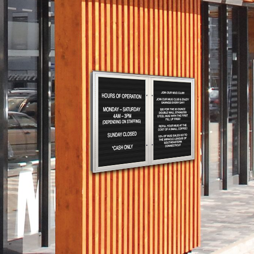 Extreme WeatherPlus™ 2-3 Door Outdoor Letter Board Display Case ...