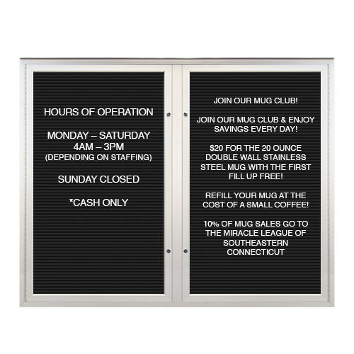 Extreme WeatherPlus™ 2-3 Door Outdoor Letter Board Display Case ...