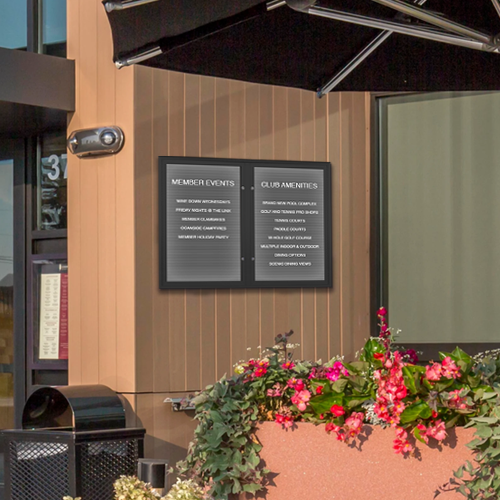 Extreme WeatherPlus™ LED-Lit 2-3 Door Outdoor Letter Board Display Case ...