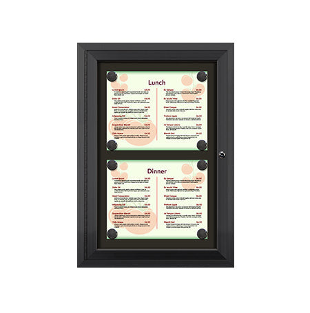 14x11 Magnetic Enclosed Outdoor Menu Display Case 14x11 Landscape Menu ...