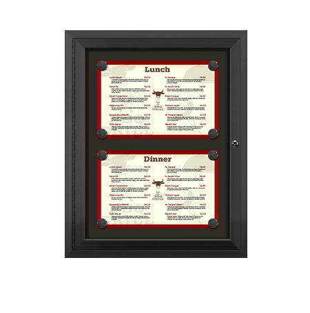 17x11 Magnetic Enclosed Outdoor Menu Display Case 17x11 Landscape Menu ...