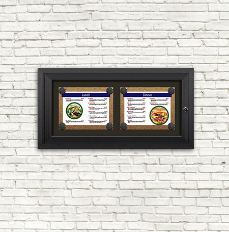 11x85 Magnetic Enclosed Outdoor Menu Display Case 11x8.5 Landscape Menu ...