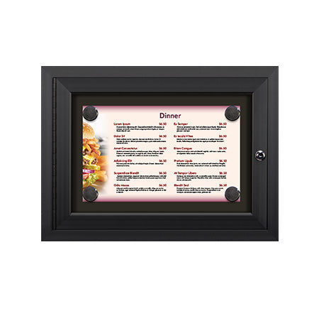 14x85 Magnetic Enclosed Outdoor Menu Display Case 14x8.5 Landscape Menu ...