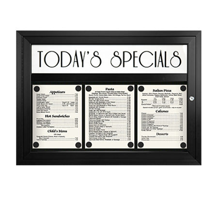 Magnetic Outdoor Restaurant Menu Display 33x24 Pre-Printed Headers ...