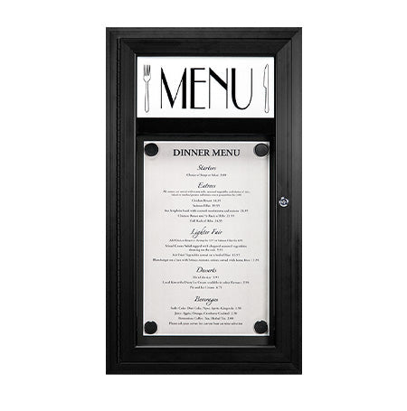 Magnetic Outdoor Restaurant Menu Display 17x30 Pre-Printed Headers ...