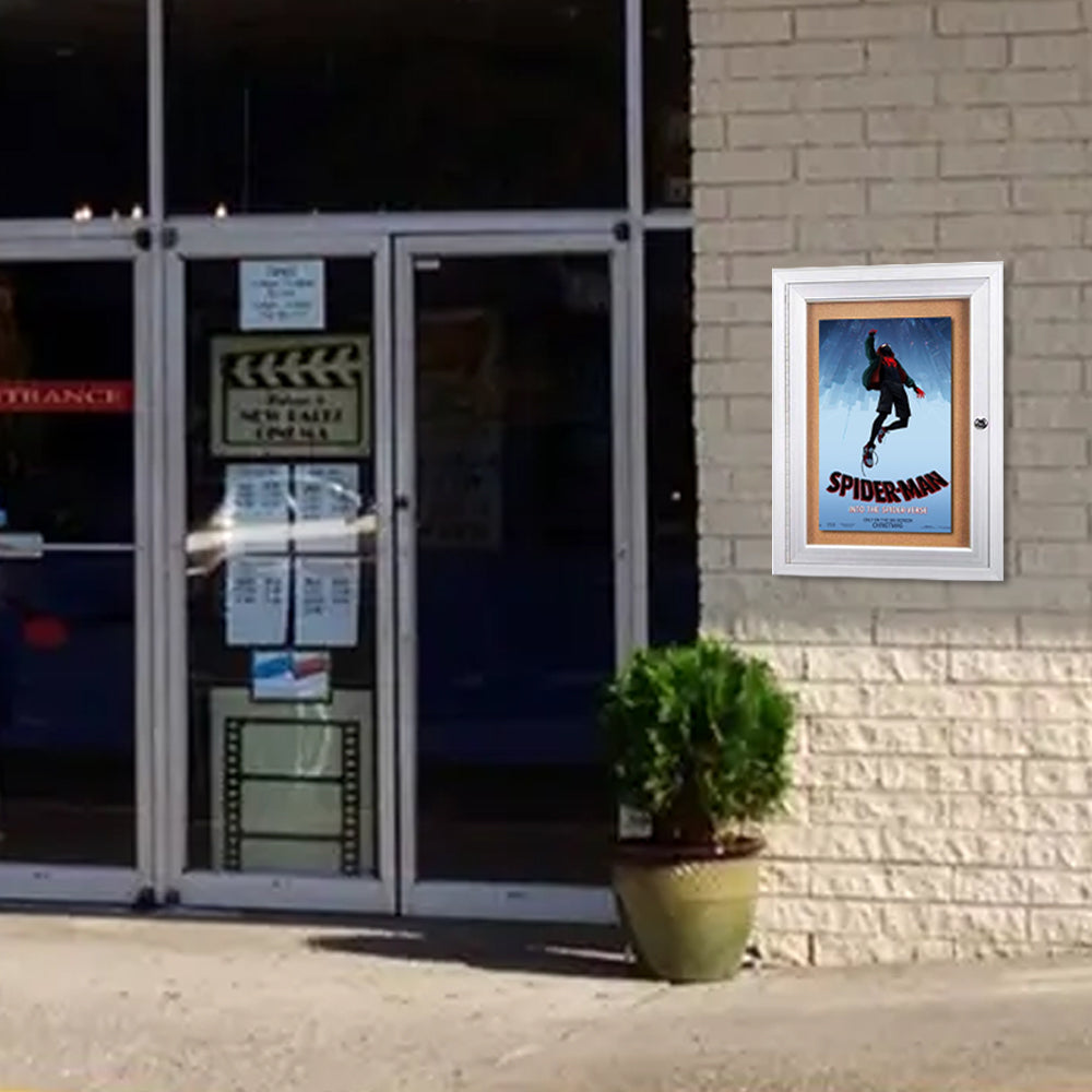 Outdoor Enclosed Metal Poster Display Case 27x39 + Single Locking Door ...
