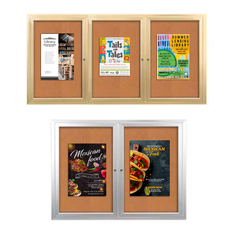 Outdoor Enclosed Poster Cases Lockable 2 and 3 Door - FREE SHIPPING ...
