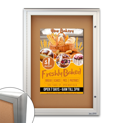 Weather Plus Outdoor Enclosed Poster Display Cases with Radius Edges ...