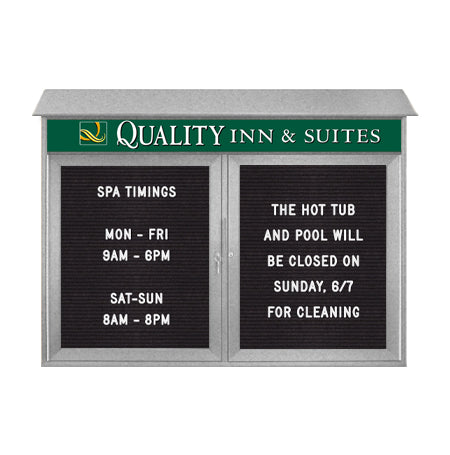 40x40 Weatherproof Enclosed Outdoor Message Center Letter Boards Wall ...