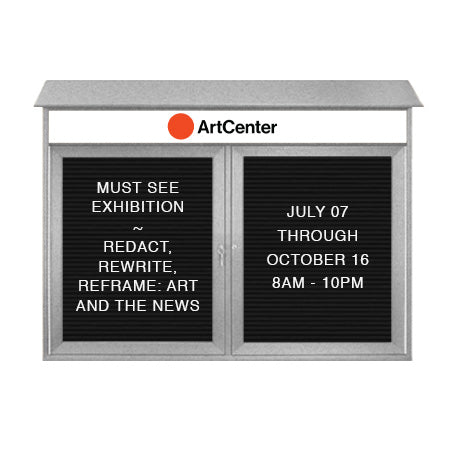 45x30 Weatherproof Enclosed Outdoor Message Center Letter Boards Wall ...