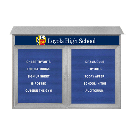 48x36 Weatherproof Enclosed Outdoor Message Center Letter Boards Wall ...