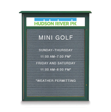 Eco-Friendly 24x60 Letter Board Outdoor Message Center with Header ...