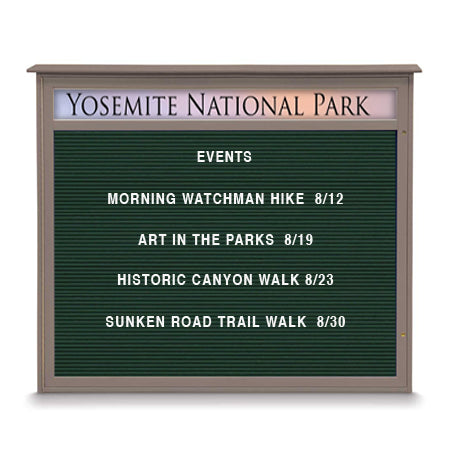 Eco-Friendly 36x36 Letter Board Outdoor Message Center with Header ...