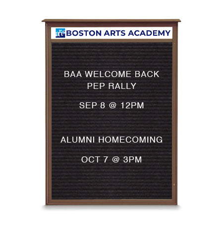 Eco-Friendly 36x60 Letter Board Outdoor Message Center with Header ...