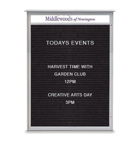 Eco-Friendly 40x60 Letter Board Outdoor Message Center with Header ...