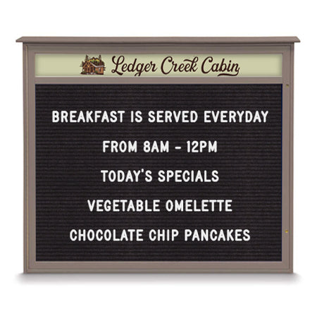 27x40 Outdoor Letter Board Message Center with Header - Single Door ...