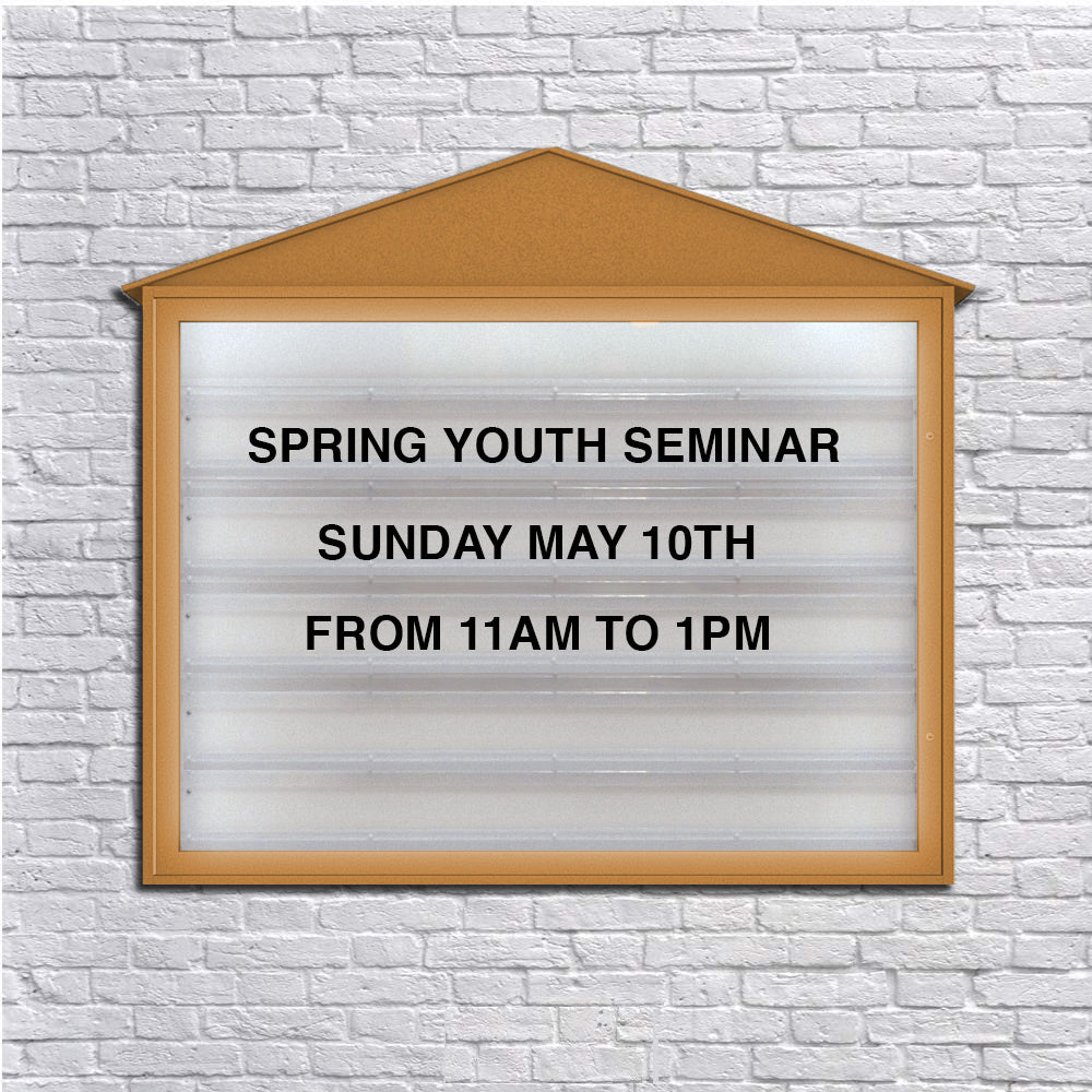 40x54 Eco-Friendly Outdoor Message Center Reader Board with LED Lights ...