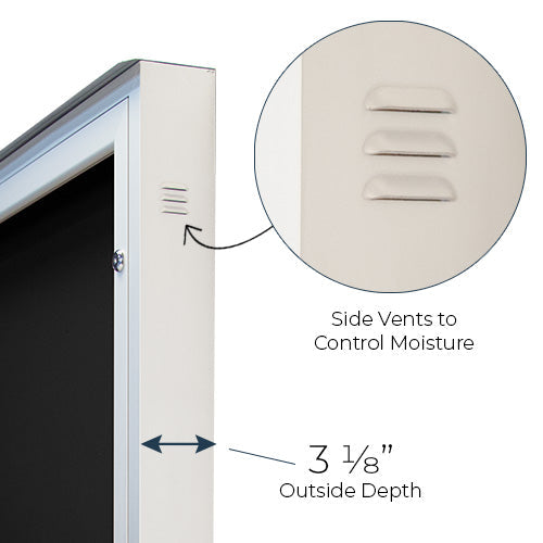 Extreme WeatherPlus 2-3 Door Outdoor Black Dry Erase Markerboard Cases ...