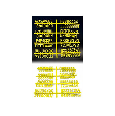 YELLOW Helvetica Changeable Letter Sets For Letterboards ...
