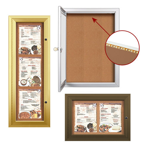 Outdoor Menu Display Cases + Light | 8.5x11 Portrait Menus Sizes ...